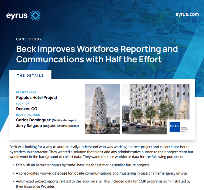 Eyrus Workforce Tracking